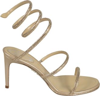 Rene Caovilla Femme, Chaussures, Beige, Taille: 38 1/2 EU Sandales &agrave; Talons Hauts