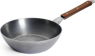 Woll Carbon Steel Hochrandpfanne Ø 24 cm, 5 cm hoch - Karbonstahlpfanne PFAS-frei - natürlicher Antihafteffekt nach Einbrennen - Induktionspfanne - tiefe B