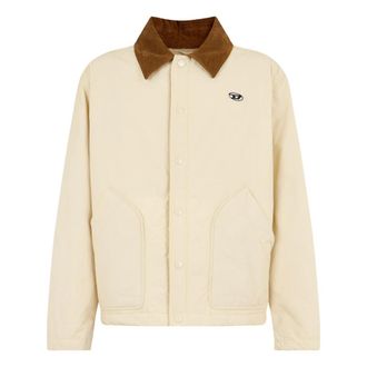 Diesel Jacke mit Kontrastkragen - - Jackets - Herren - Beige - XL