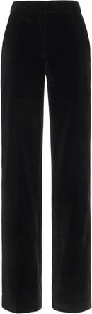 Genny Pantalon Palazzo en Velours - Femme - Pantalons - Noir - Taille: 36 FR