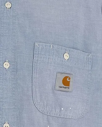 Carhartt Work in Progress Chambray Cotton Shirt - Blue