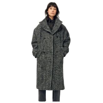 Sessun Femme, Manteaux, Gris, Taille: 36 FR Long Bleecker Coat