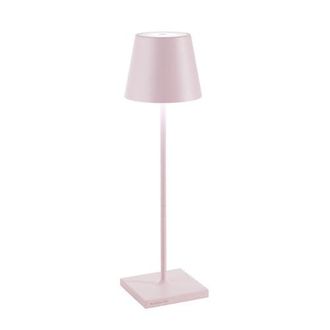 Zafferano Poldina Pro, Lampe de Table Rechargeable et Sans Fil avec Contrôle Tactile, Utilisable également comme Lampe dExtérieur, Dimmer 2200-3000 K, Hauteur 3