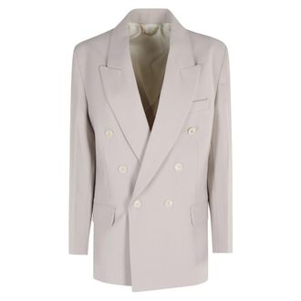 Victoria Beckham Zweireihige Jacke - - Jackets - Damen - Beige - 2XS