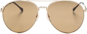 Gucci Sonnenbrille mit Horsebit-Detail - Gold