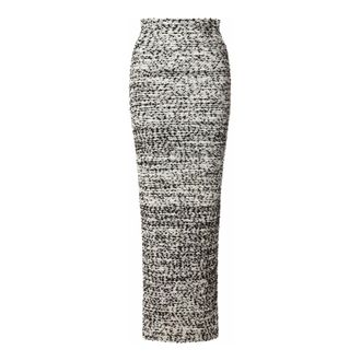 Alberta Ferretti Wei&szlig;e Boucl&eacute; Wollstrickrock - - Skirts - Damen - Wei&szlig; - M
