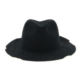 Yohji Yamamoto Wollfilzhut mit breiter Krempe - - Accessories - Herren - Schwarzk - XL