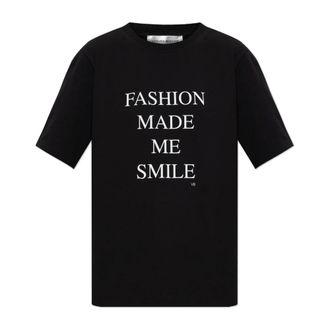 Victoria Beckham Fashion Made Me Smile T-shirt - - Tops - Damen - Schwarzk - XL