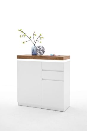 Livetastic Schuhschrank, Wei&szlig;, Eiche, Holzwerkstoff, 6 F&auml;cher, 2 Schublade(n) Schubladen, 91x97x38 cm, stehend, Garderobe, Schuhaufbewahrung, Schuhschr&auml;nke