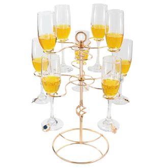 Generic Cocktail St&auml;nder - 2 Ebenen 10 Halter Getr&auml;nkedisplay - Champagnerturm St&auml;nder | F&uuml;r Zuhause K&uuml;che Hochzeit Restaurant Party Bar