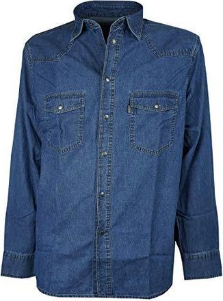 Sea Barrier Chemise Homme Manches Longues Jeans Extra grande taille