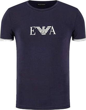 Emporio Armani Homme, Tops, Bleu, Taille: XL T-Shirt Athletics Col Rond