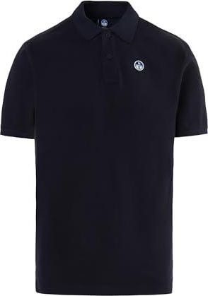 North Sails North Sails Polo Homme Manches Courtes avec col et Boutons Article 692451 Polo Basique Manches Courtes, 0802 Navy Blue, M