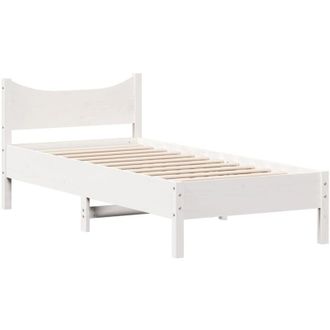 vidaXL Cadre de lit blanc 90x200 cm bois de pin massif