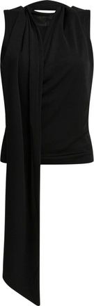 Ami Femme, Tops, Noir, Taille: 42 FR Top sans manches en jersey avec lavalli&egrave;re