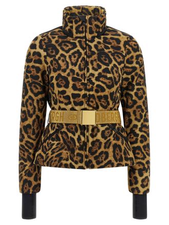 Goldbergh Leopard-Print Down Jacket - Gold