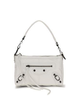 Balenciaga Womens Handbag Le City Moto Mini Optic White Lambskin Handbags Hand Bags