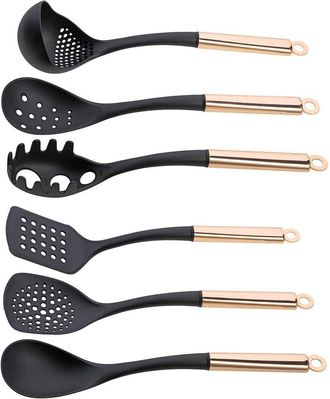 Esmeyer 6-teiliges K&uuml;chenhelferset aus Nylon und Edelstahl in Rosegold poliert