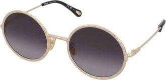 Chlo&eacute; unisex, Accessoires, Jaune, Taille: 53 MM Gradient Metal Lunettes de soleil