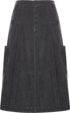 Transit Par-Such jupe mi-longue à boutonnière - Noir