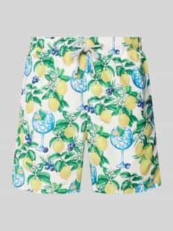 MC2 Saint Barth Straight Fit Badeshorts mit Logo-Patch Modell Gustavia