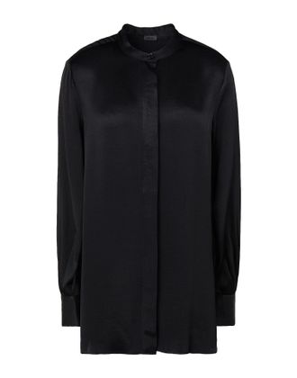 8 by YOOX VISCOSE OVERSIZE SHIRT W/ KOREAN COLLAR