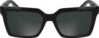 Calvin Klein Jeans Unisex Adult Sunglasses CKJ25602S - Black with Solid Grey Lens