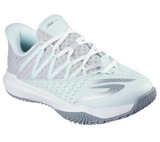 Skechers Baskets Viper Court Rally Pickleball pour femme, Bleu clair/gris, 38 EU