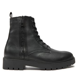 Calvin Klein Jeans Stiefel Calvin Klein Jeans Combat Mid Laceup Boot W Zip YM0YM00262 Schwarz