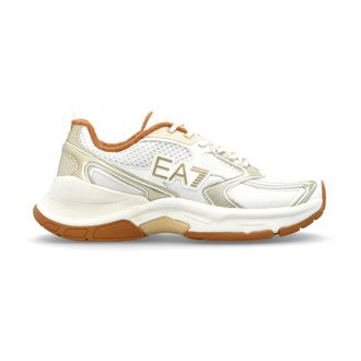 Emporio Armani Baskets Logo - Femme - Chaussures - Blanc - Taille: 36 1/2 EU