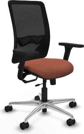 Piqueras y Crespo B&uuml;rostuhl Zulema mit 3D-Armen, h&ouml;henverstellbare Lendenwirbelst&uuml;tze, ausgestattet mit Syncro/Traslack und Schneidschaum, mit Rollen 65 mm, Nylon, Schw