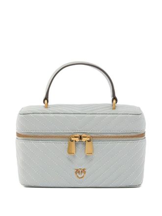 Pinko mini sac en cuir matelass&eacute; &agrave; chevrons - Gris