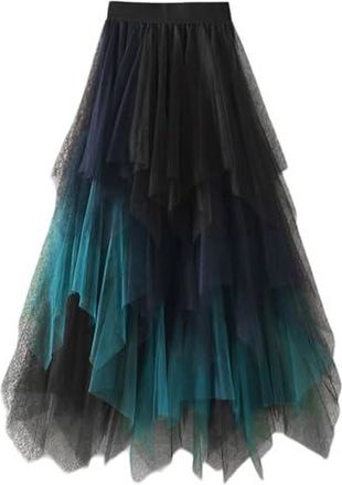 Generic 2026 Robe de mariée sans os à ourlet long jupon jupe tutu, Vert, XXL