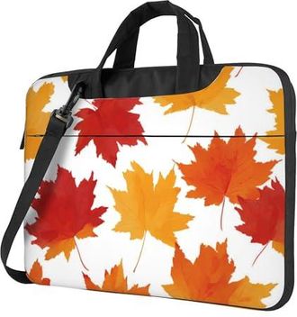 Generic Sacoche pour ordinateur portable de 15,6 pouces avec bandouli&egrave;re - Housse de protection antichoc pour ordinateur portable de 15,6 po - Jaune et rouge,