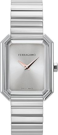 Ferragamo Uhr - Quarz-Analoguhr Ferragamo Crystal Tank - Gr. unisize - in Silber - f&uuml;r Damen