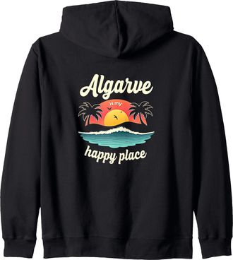 Mapanoli Design Algarve is My Happy Place Travel Vacation Spruch Portugal Kapuzenjacke