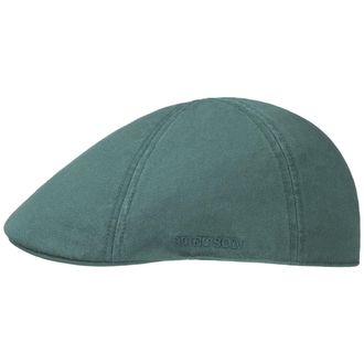 Stetson Texas Cotton Flatcap mit UV Schutz 40+ - Schirmm&uuml;tze aus Baumwolle - Unifarbene M&uuml;tze Fr&uuml;hjahr/Sommer Petrol L (58-59 cm)
