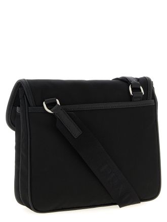Prada Mens Black Recycled Polyamide Crossbody Bag
