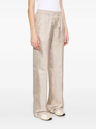 Herno Womens Hanging Hook-Print Trousers Beige Ss25 W