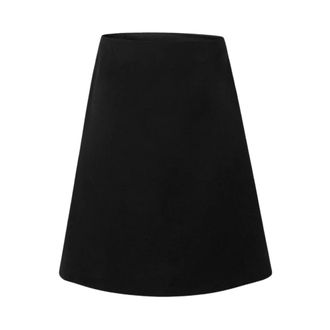 Jil Sander Cr&ecirc;pe Midi Rock - - Skirts - Damen - Schwarzk - XL