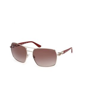 Guess Eckige Metall Sonnenbrille - - Accessories - Damen - Gelb - 63 MM