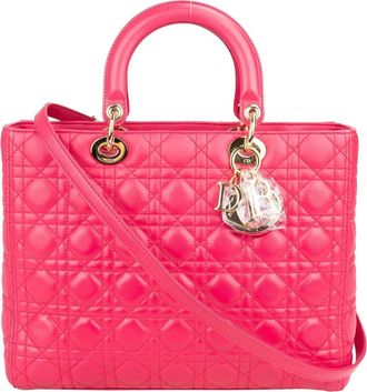 Dior Crossbody Bags - Christian Dior Quilted Leather City Handbag - Gr. unisize - in Rot - f&uuml;r Damen