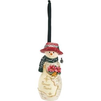 Pavilion Gift Company Birchhearts 4-Zoll hoch Schneemann Ornament, liest Forever Friend