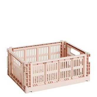 HAY Transportbox Colour Crate M aus recyceltem Polypropylen in der Farbe Powder