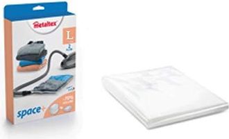 Metaltex 2er Set Vakuumbeutel Platzsparend, durchsichtig, 70x100 cm