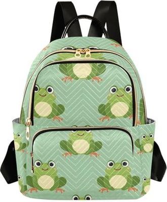 Mnsruu Mini sac à dos pour femme Grenouille Vert Animal mignon Petit sac à dos tendance Sac à dos décontracté Sac à dos Sac à dos Sac à dos, Multi795, M