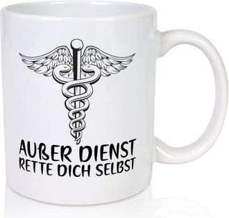 Generic AuÃYer Dienst | Sanitäter | Rettung | Rettungsdienst | Puls - Tasse Weiss - Kaffeetasse/Geschenk/Familie