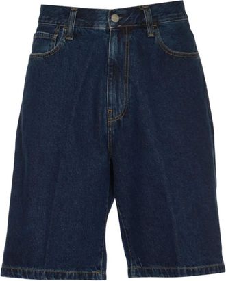 Carhartt Work in Progress Homme, Shorts, Bleu, Taille: W31 Shorts en Denim avec Lavage aux Pierres Abrasives