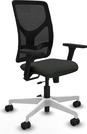 Piqueras y Crespo Schreibtischstuhl mit schwarzen Armlehnen, h&ouml;henverstellbare Lendenwirbelst&uuml;tze, ausgestattet mit Syncro/Traslack und Schneidschaum, mit Rollen von 65