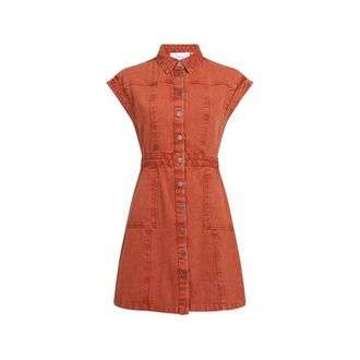 Vila Robe denim boutonn&eacute;e en coton